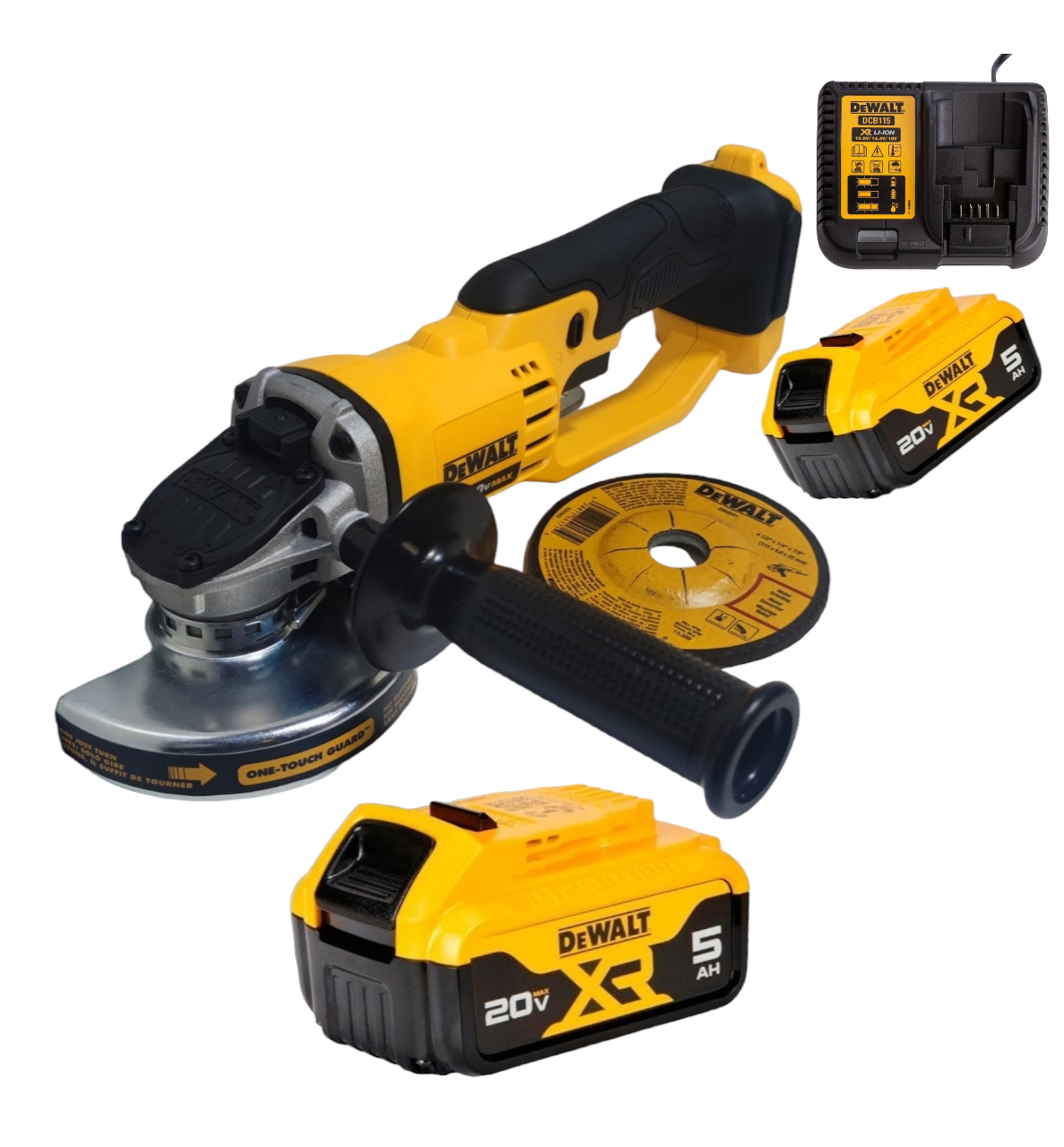 AMOLADORA DEWALT DCG412B CON BATERIAS Y CARGADOR – Multimarkperu