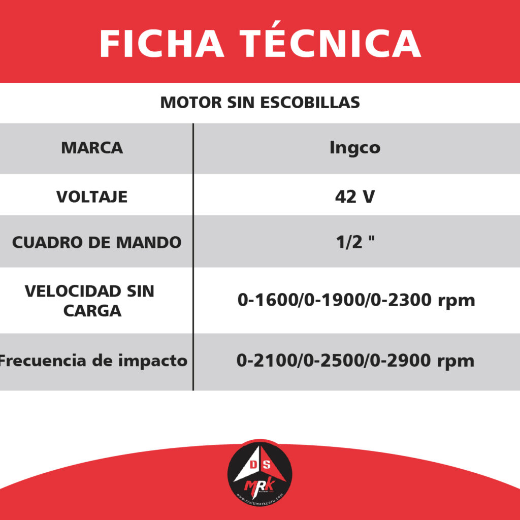 LLAVE DE IMPACTO INGCO INALAMBRICA 42V 460N.m. +BAT+CARGADOR+ACCESORIOS ...