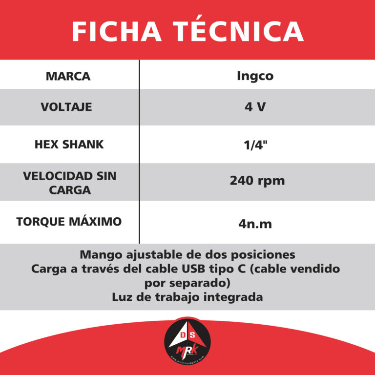 ATONILLADOR INGCO 4V 4N.M CSDLI0442 - Multimarkperu